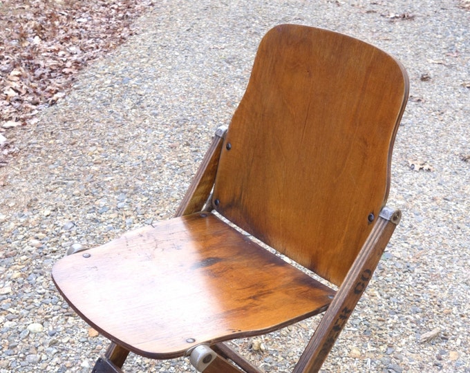 1940's Army Wooden Folding Chair Vintage 18th Engineer Co Industrial ...