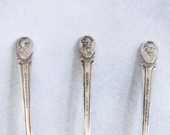 Silver Plate President Collectible Spoon Your Choice // Many - Etsy