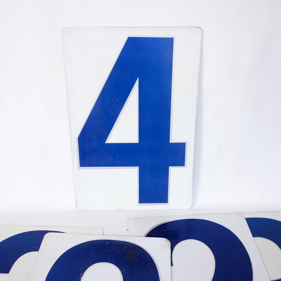 Vintage Metal Gas Station Sign Number Large 18 Inches - Etsy