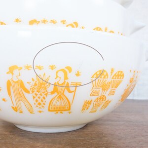 Vintage Pyrex Pumpkin Amish Butterprint Cinderella Mixing Bowls, HTF ...