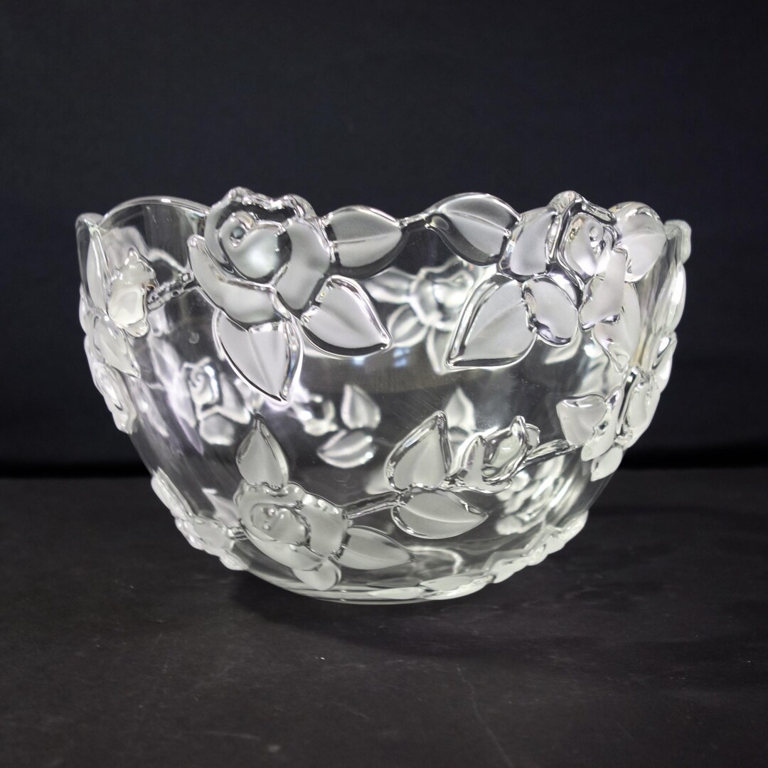 Choice Vintage Mikasa Bella Rosa Clear, Serving Bowl or Hostess Platter ...