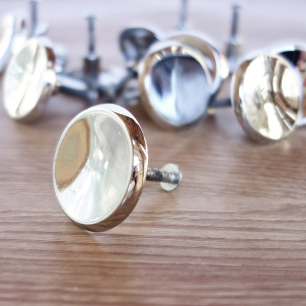 Cabinet Round Knobs Chrome - Etsy