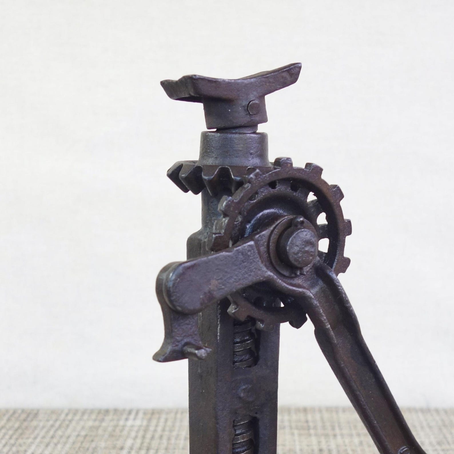 Antique Cast Iron Screw Jack, Vintage Eureka No. 1 Car Jack, Ashland ...