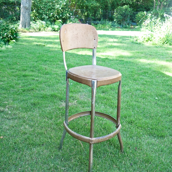 Vintage Metal Stool - Etsy