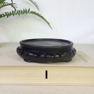 Your Choice Vintage Asian Carved Wood Stand, Chinese Vase Footed Riser ...