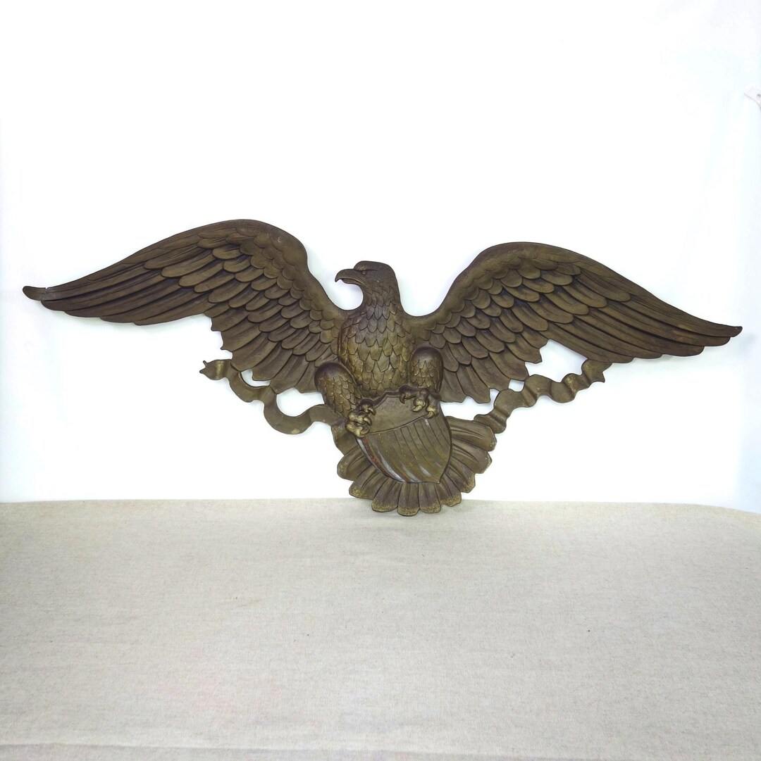 Vintage Large Syroco Eagle Wall Art, Mid Century Americana Wall Decor ...
