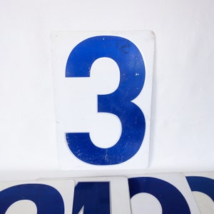 Vintage Metal Gas Station Sign Number, Large 18 Inches, Industrial ...