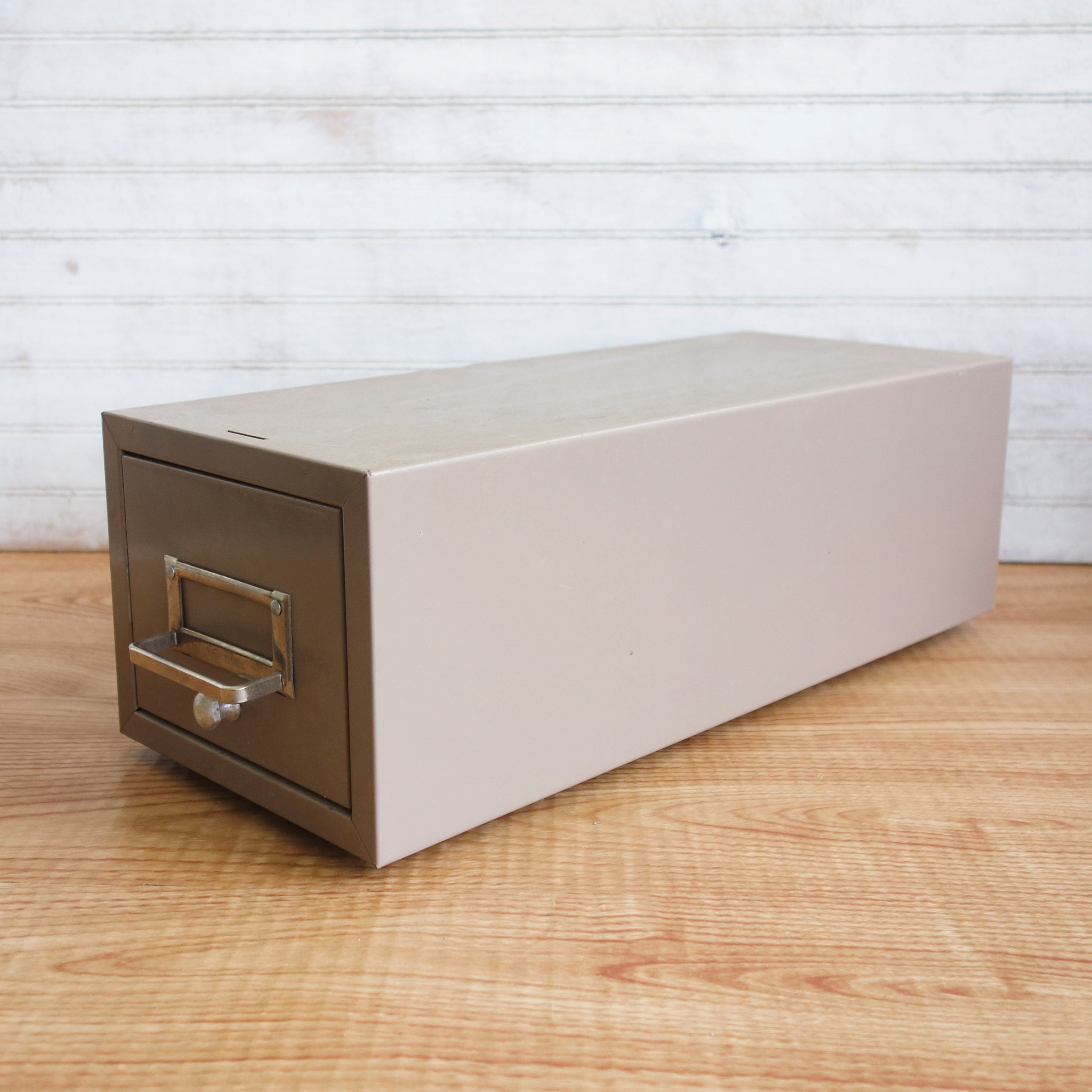 Industrial Metal Card File Drawer Vintage File Box | Etsy