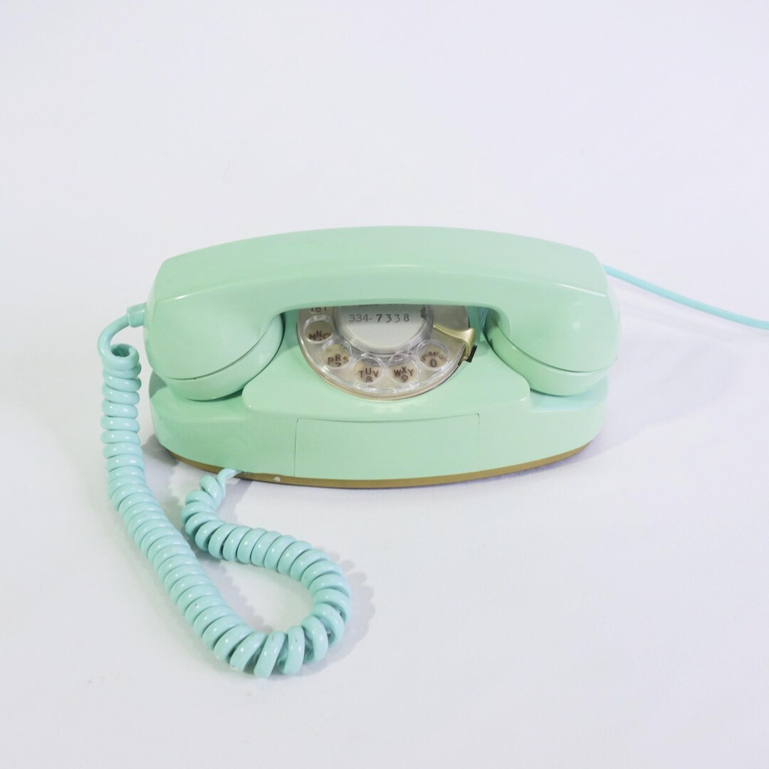 Vintage Princess Phone, Aqua Blue Teal Rotary Telephone 1960s, Western ...