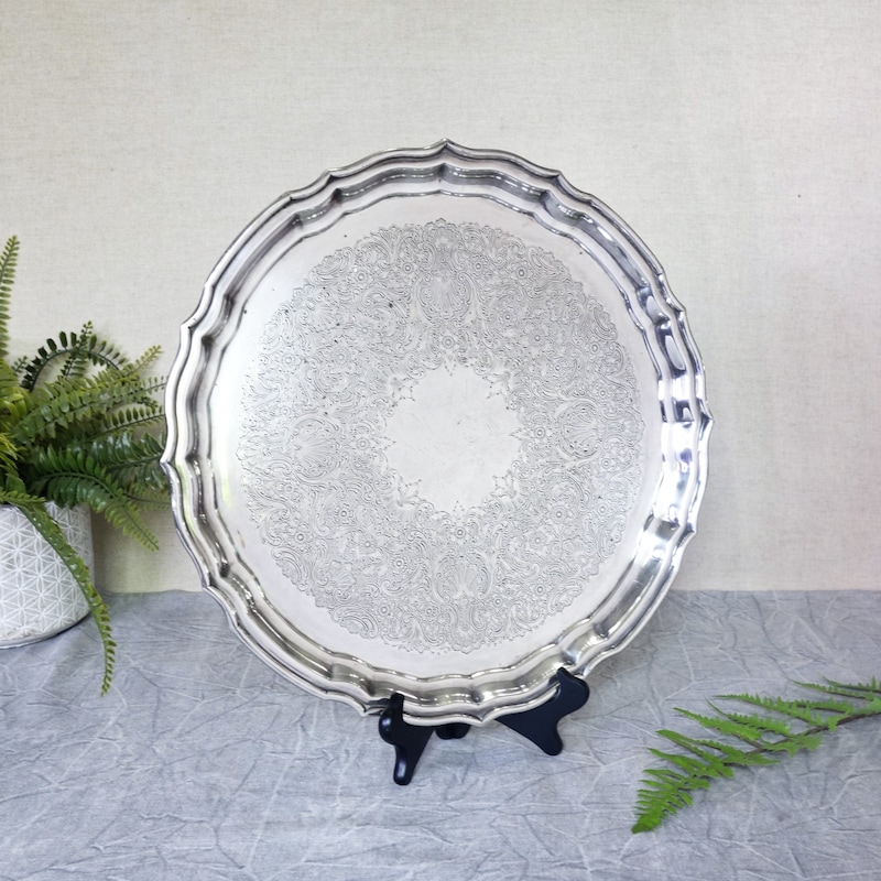 Silver Party Plates - Etsy