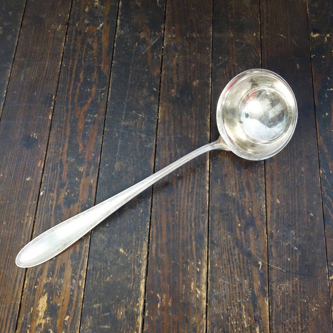 Silverplate Punch Ladle, WMF Pearl Beaded Edge, Vintage Silverware ...