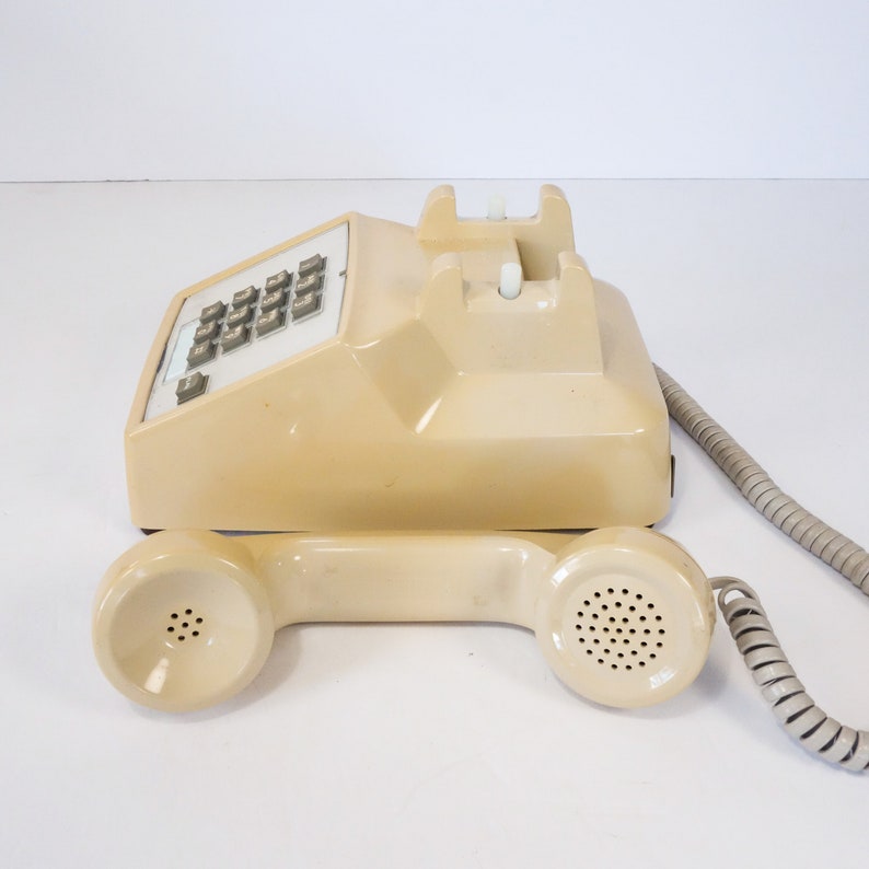 Your Choice Vintage Touch Tone Desk Phone, Retro Beige Push Button ...