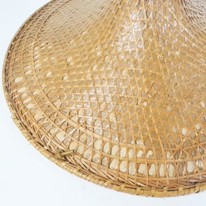 Vintage Asian Bamboo Hat Retro Woven Conical Hat Large 19 - Etsy