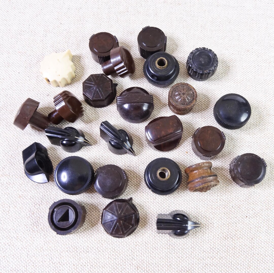 Your Choice Vintage Radio Knobs, Bakelite Wood Plastic Metal, Original ...