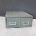 Industrial Metal Card File Box, Gray Two Drawer Stacking, Art Steel ...