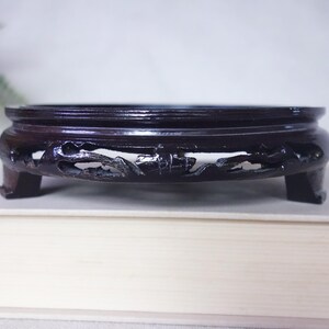 Your Choice Vintage Asian Carved Wood Stand, Chinese Vase Footed Riser ...