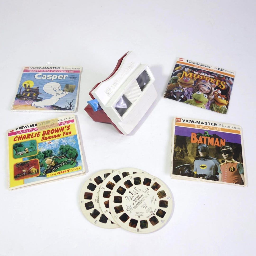 Vintage GAF View-master Viewer With 3D Slide Reels, Casper Batman ...