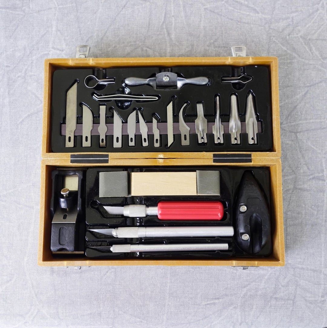 Vintage X ACTO Craft Tool Set, Knives Blades Router Plane Spokeshave ...