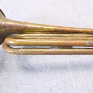 Vintage US Regulation Brass Bugle With Mouthpiece, Vintage Military ...