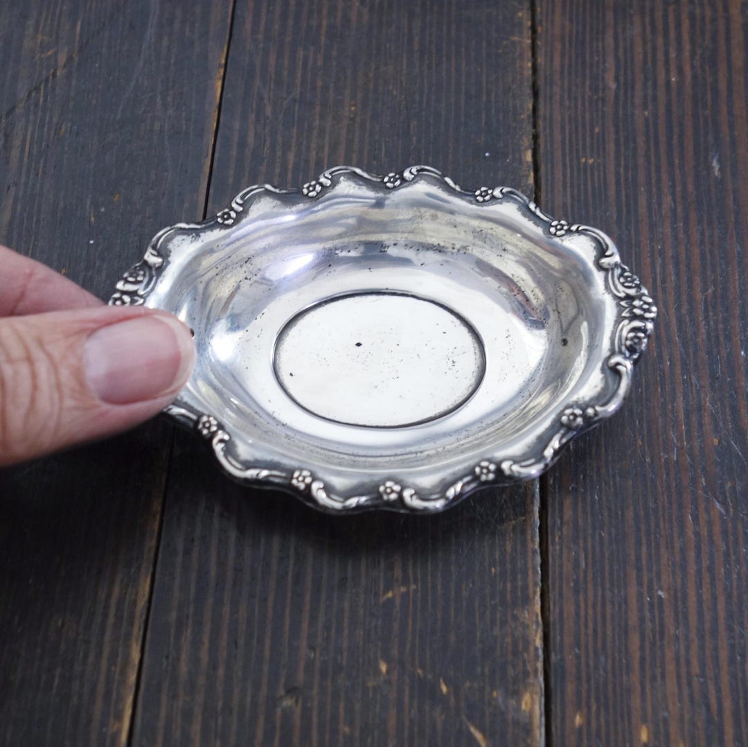 Vintage Sterling Silver Dish, Reed & Barton Tara, X823 Ring or Nut Dish, Wedding Holiday, Mother ...