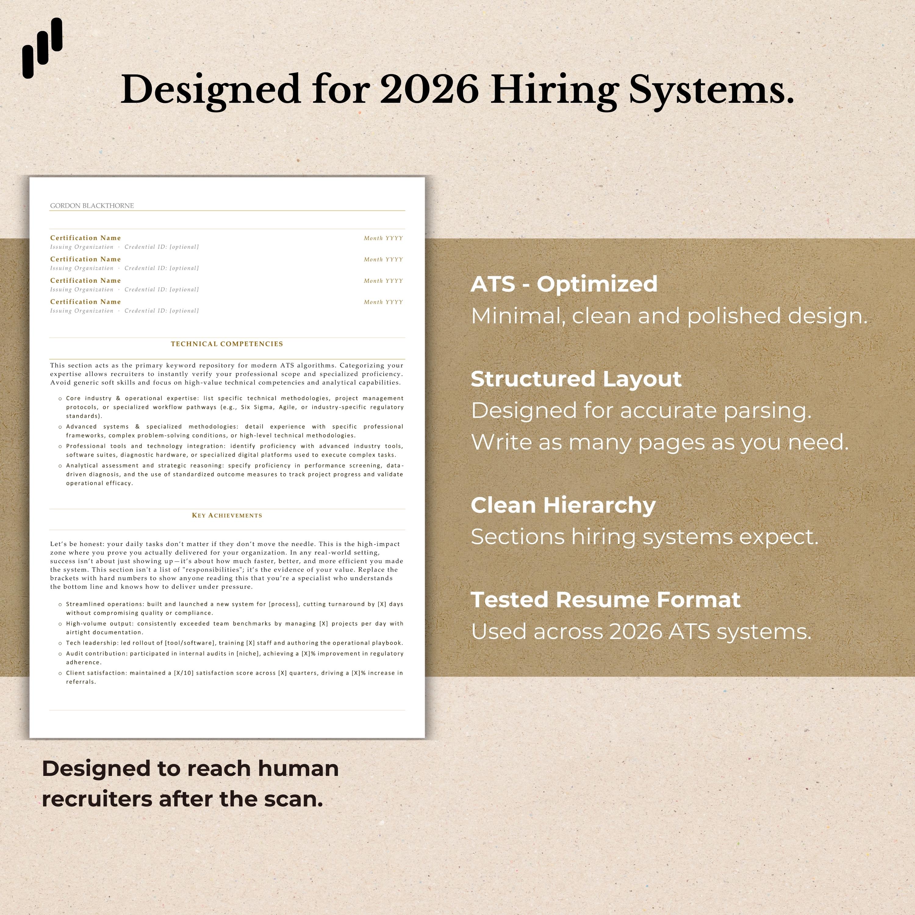 2026 ATS Resume Template Bundle | ATS Friendly + Visual CV | Word ...