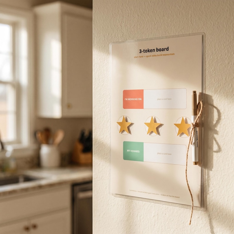 ADHD Token Reward System, Behavior Chart, Visual Support (digital ...