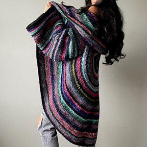 Crochet Circle Jacket - Violet, Blue, Size XL - Etsy