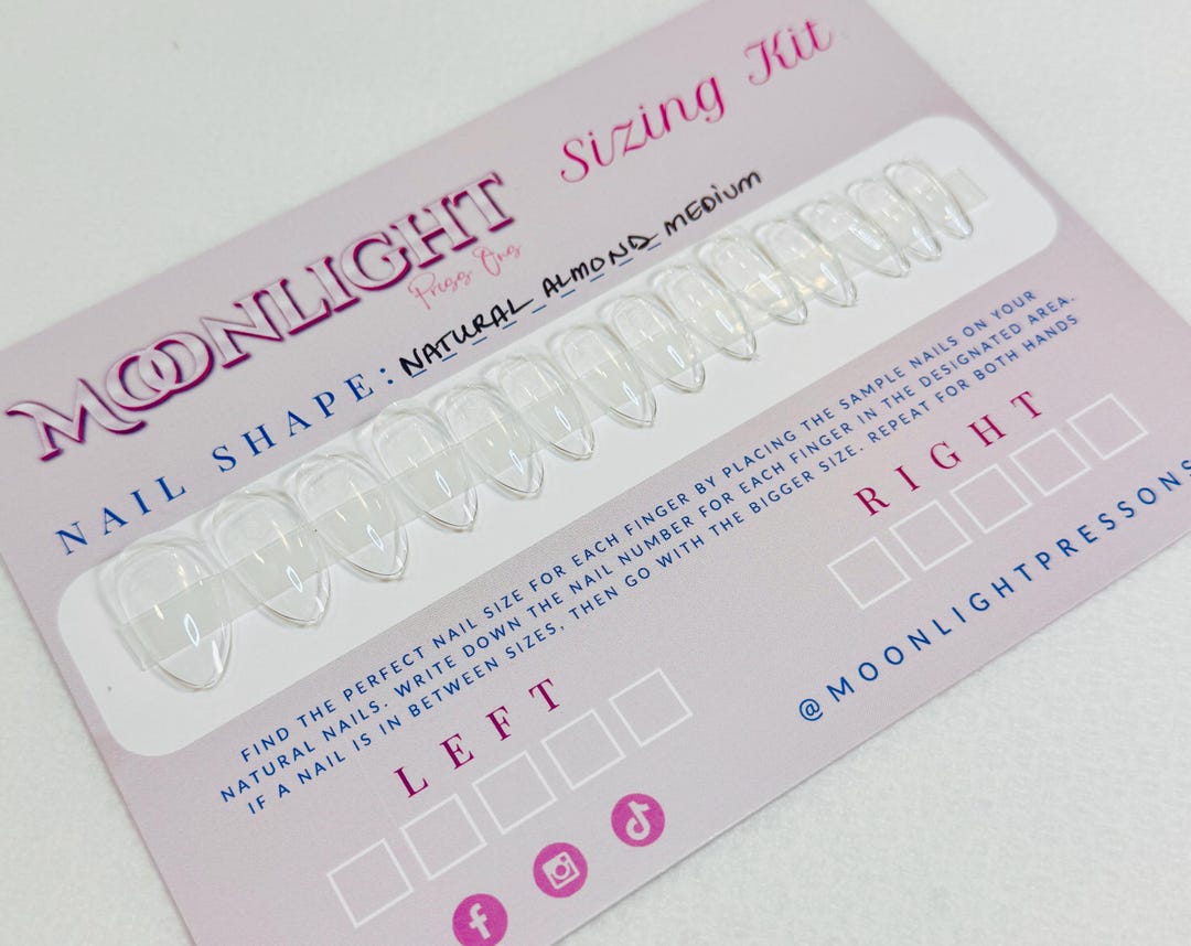 Moonlight Press Ons Tips Sizing Kit - Etsy