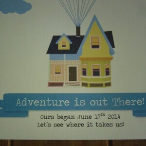 UP Inspired Custom Fingerprint Art Balloon House Print on Recycled Card ...