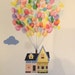 UP Inspired Custom Fingerprint Art Balloon House Print on Recycled Card ...