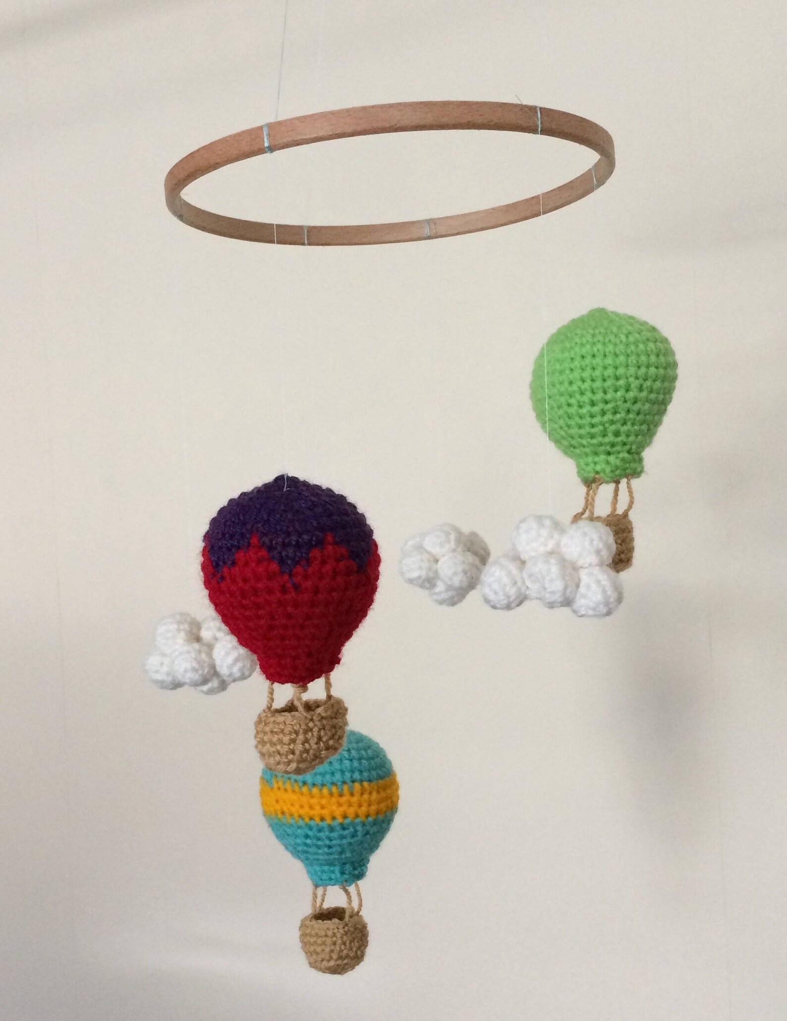 Hot Air Balloons Crochet Pdf Pattern Mobile Garland Etsy