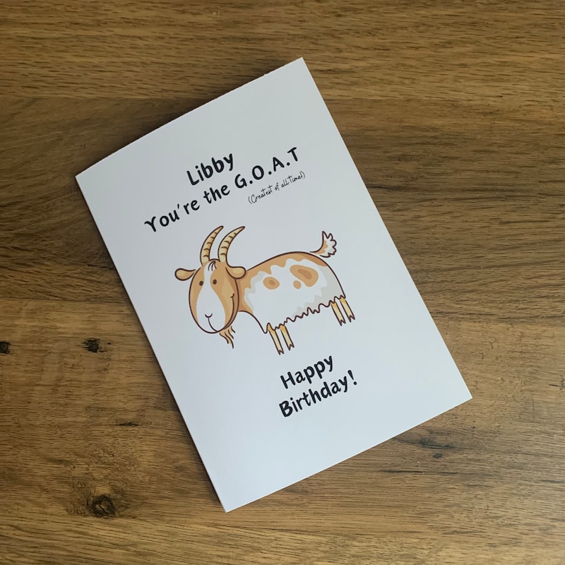 Goat Birthday Card - Etsy