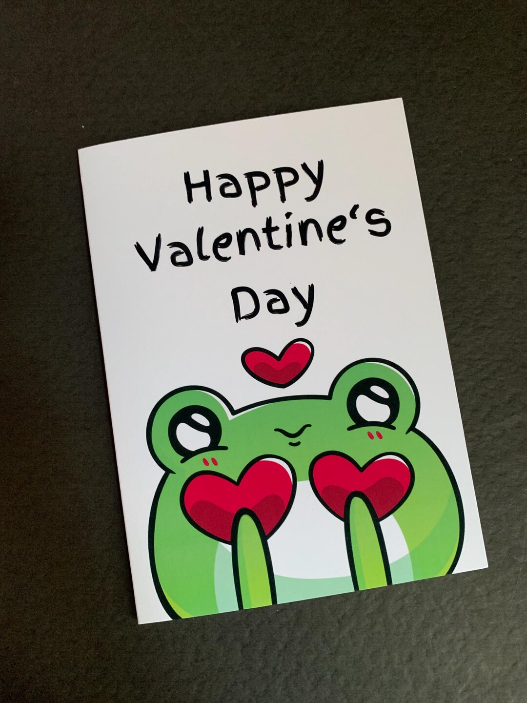 Cute Frog Valentines Day Card, Greeting Card, Valentine's. - Etsy