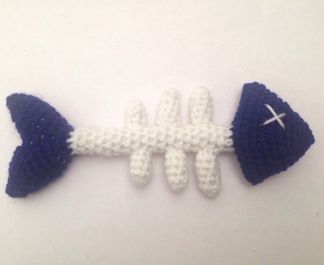 Crochet Fishbone Pattern Photo Prop Cat Toy Fishing Game - Etsy