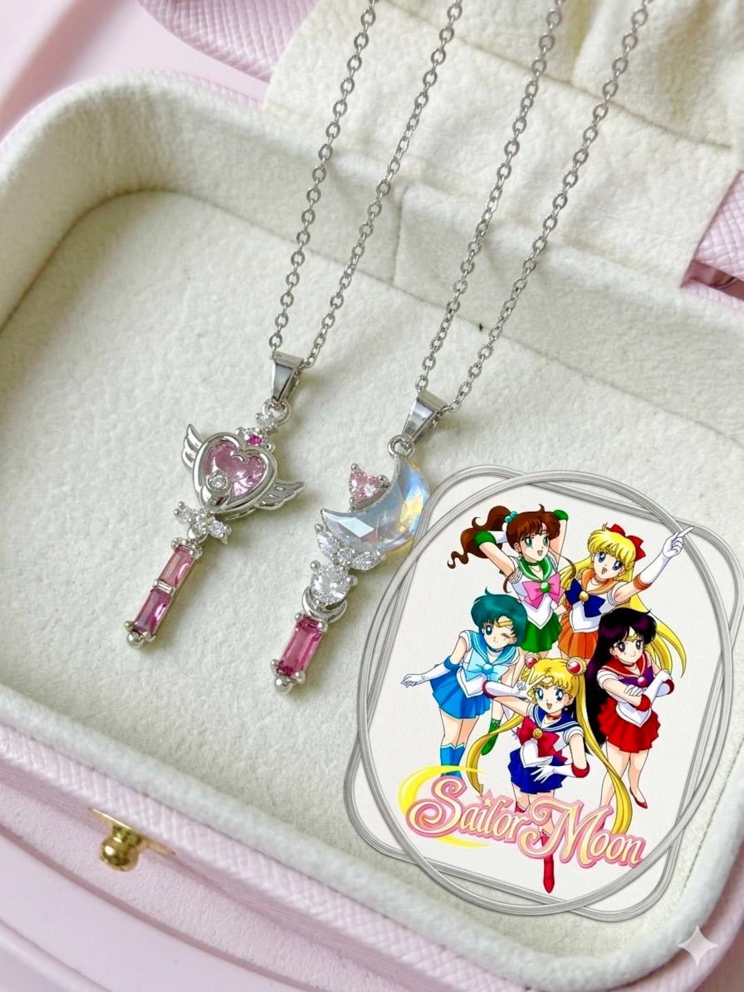 Sailor Moon Crystal Wing Heart Necklace , Stainless Steel Necklace ...