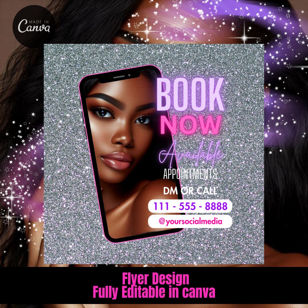 DIY Social Media Flyer, Booking Flyer, Giveaway Flyer, Social Media Flyer, Lash Flyer, Hair ...