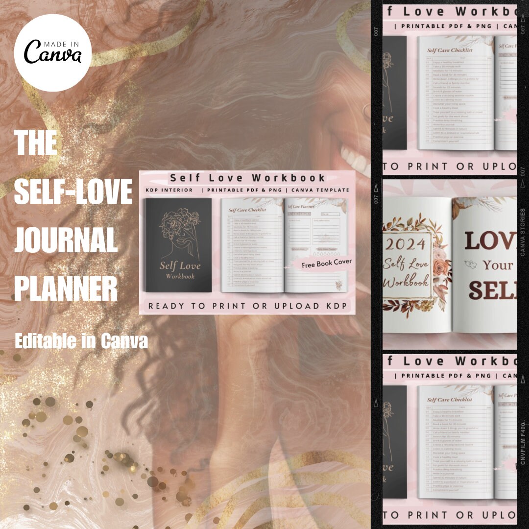 Self Love Journal With Prompts, Positivity Affirmations, Mental Health ...