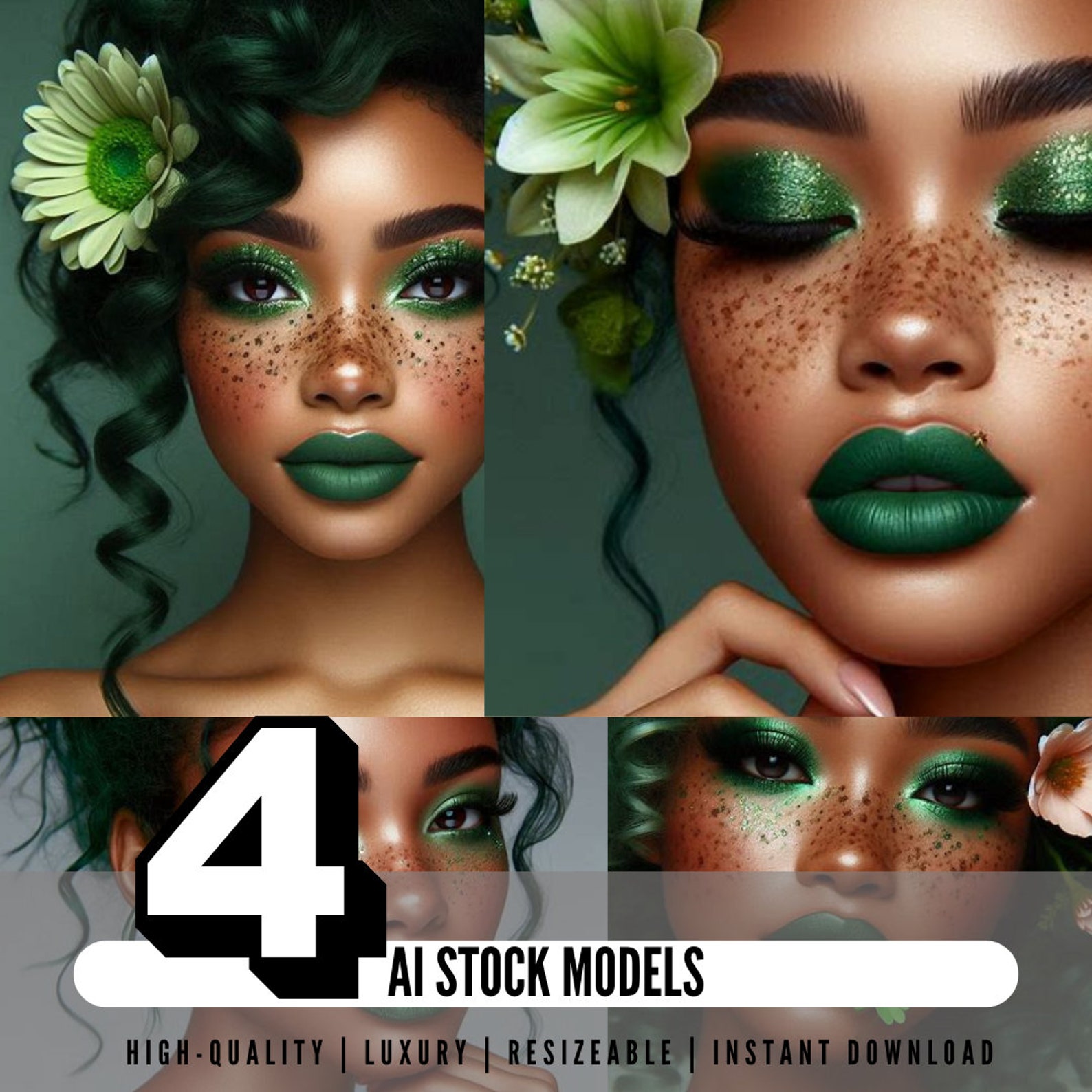 Beauty Stock Models for Websites, Ai-generated Stock Photos, Instant ...