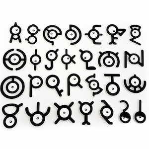 Pokémon Unown Fridge Magnets - Complete Set (28) Plus Bonus Shiny - Etsy