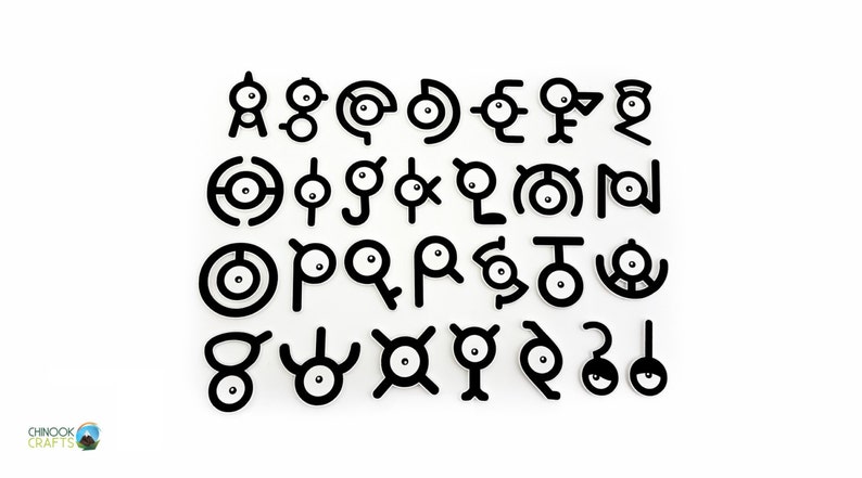 Pokémon Unown Fridge Magnets - Complete Set (28) Plus Bonus Shiny - Etsy