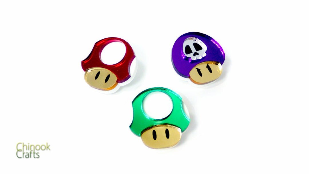 Super Mario Mushroom Power-ups Pin or Magnet - Etsy