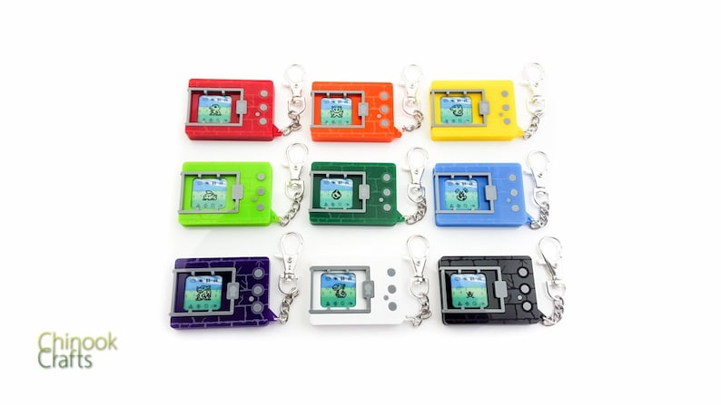 Digimon Virtual Pet Lasercut Keychain - Etsy