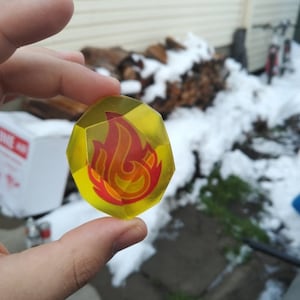 New Design! Pokemon Fire Stone Evolution Stone - Etsy