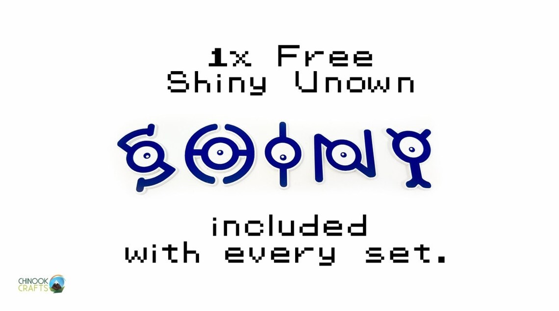 Pokémon Unown Fridge Magnets Complete Set 28 Plus Bonus - Etsy Canada