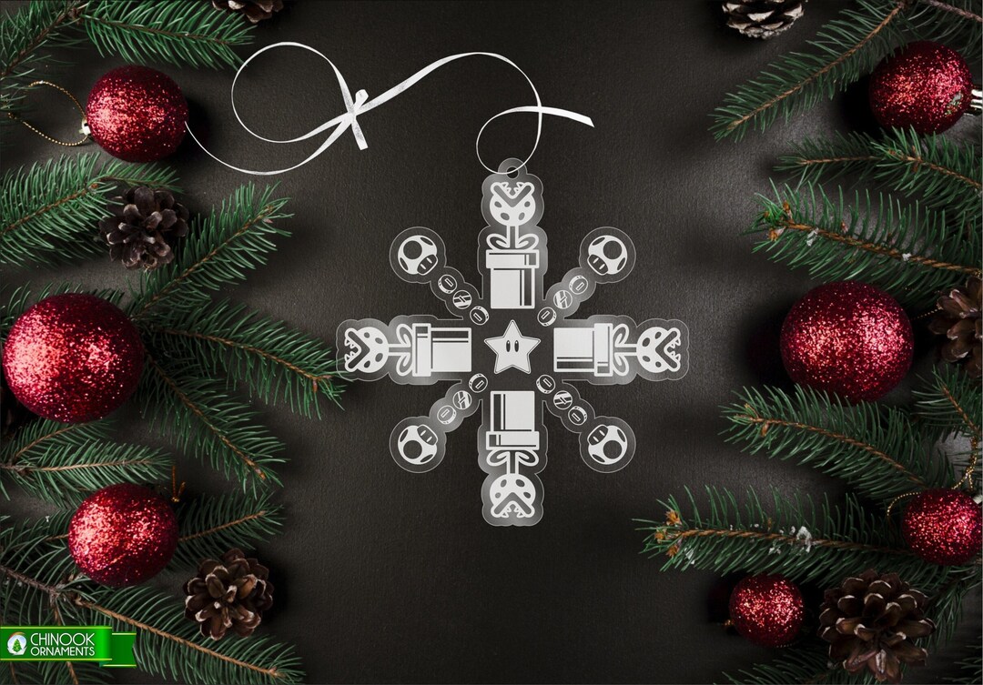 Super Mario Snowflake Ornament - Etsy