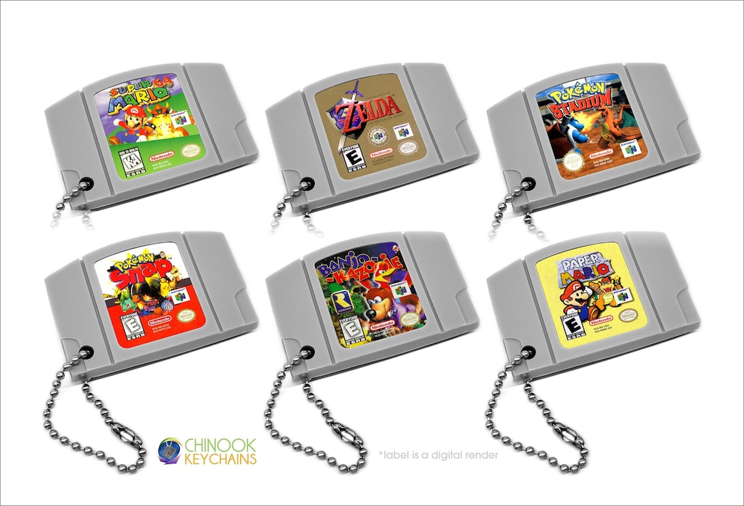 Miniature N64 Cartridge Keychain - Etsy