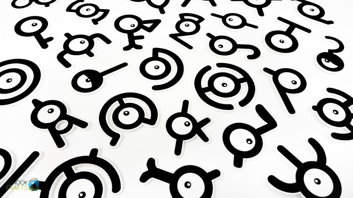 Pokémon Unown Fridge Magnets Complete Set 28 Plus Bonus - Etsy Canada