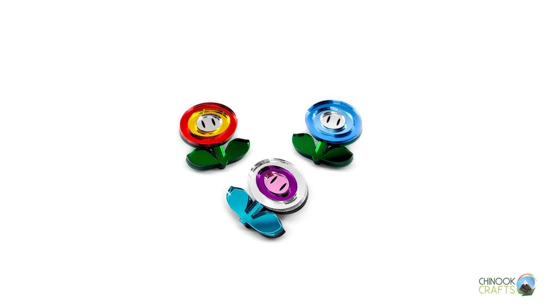 Flower power-ups inspirés de Mario - Épingles et aimants - Etsy Canada