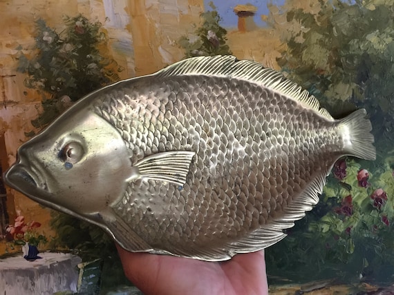 Vintage BRASS FISH TRAY | Etsy