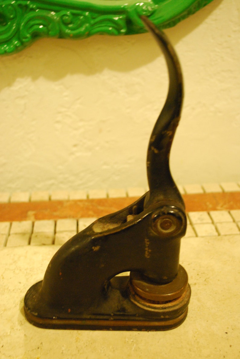 Antique Cast Iron Hand Seal Stamper 1944 | Etsy